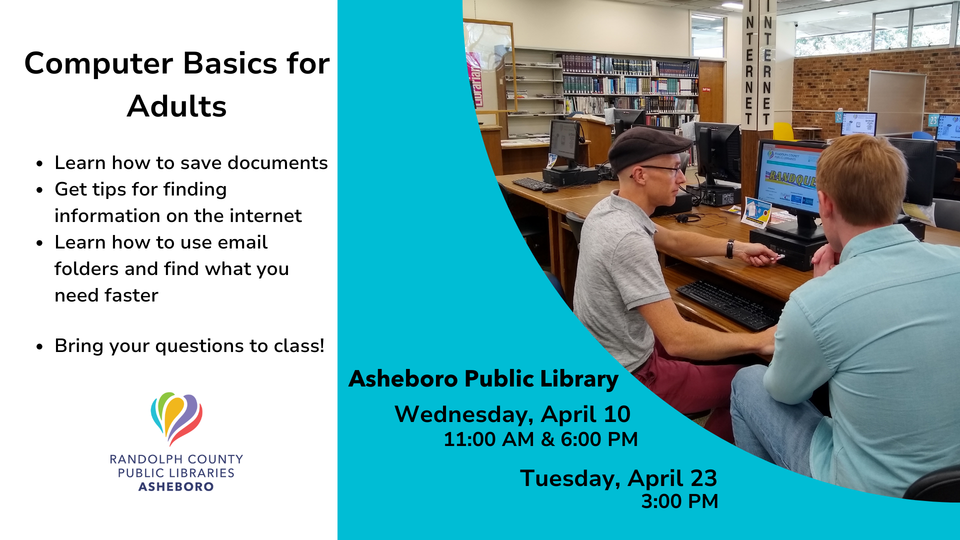 Home - Computer Classes - LibGuides at Randolph County Public Library